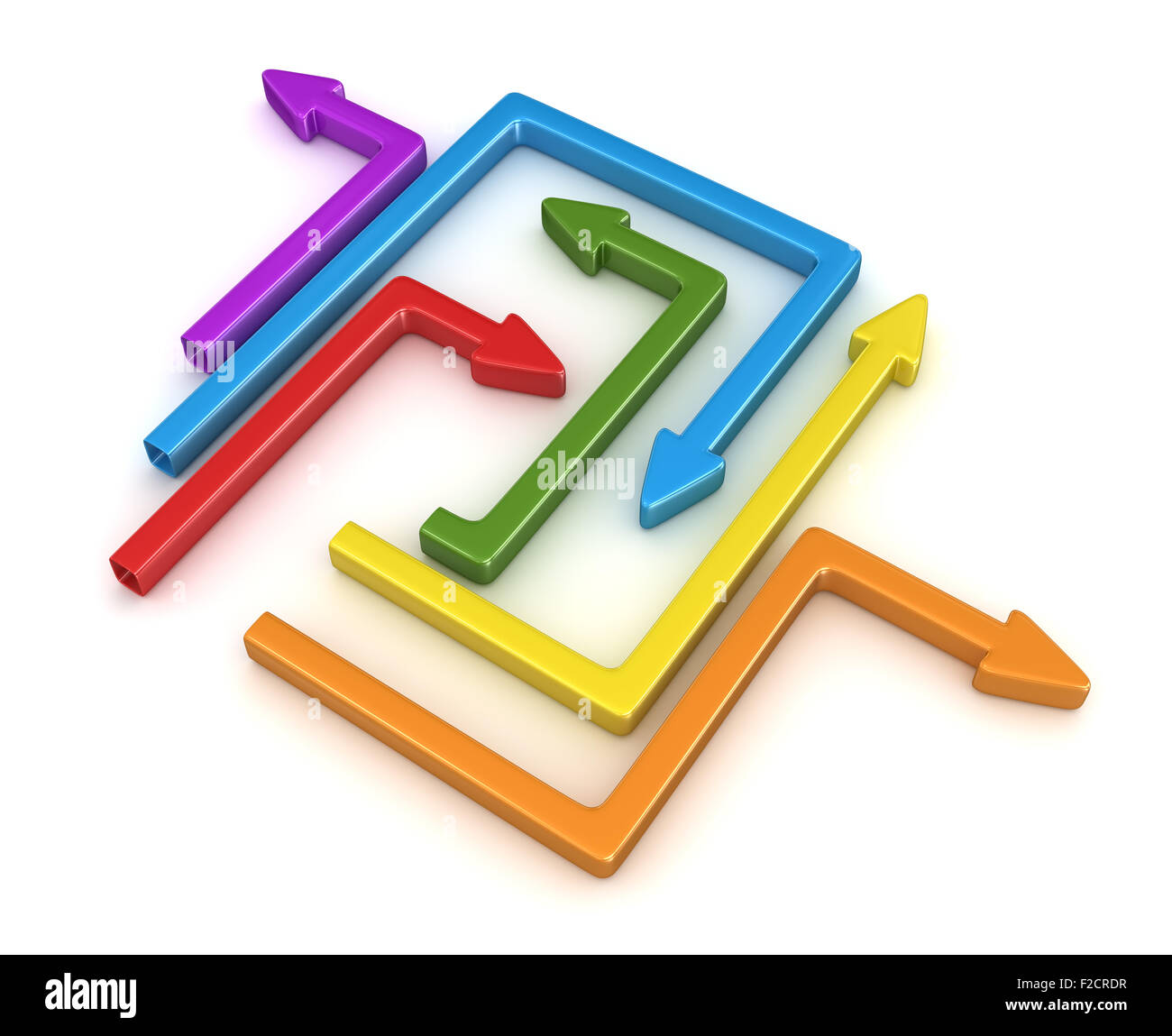 colorful arrow 3d render Stock Photo - Alamy