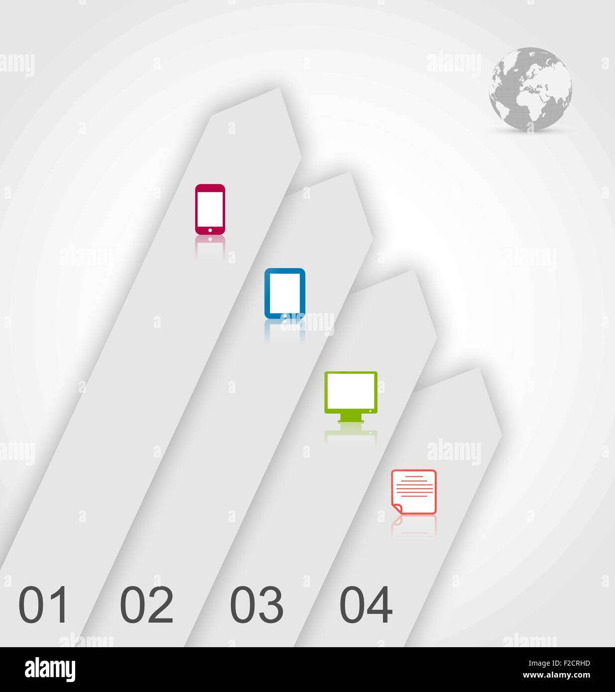 Set labels with simple gadgets infographic icons Stock Vector Image ...