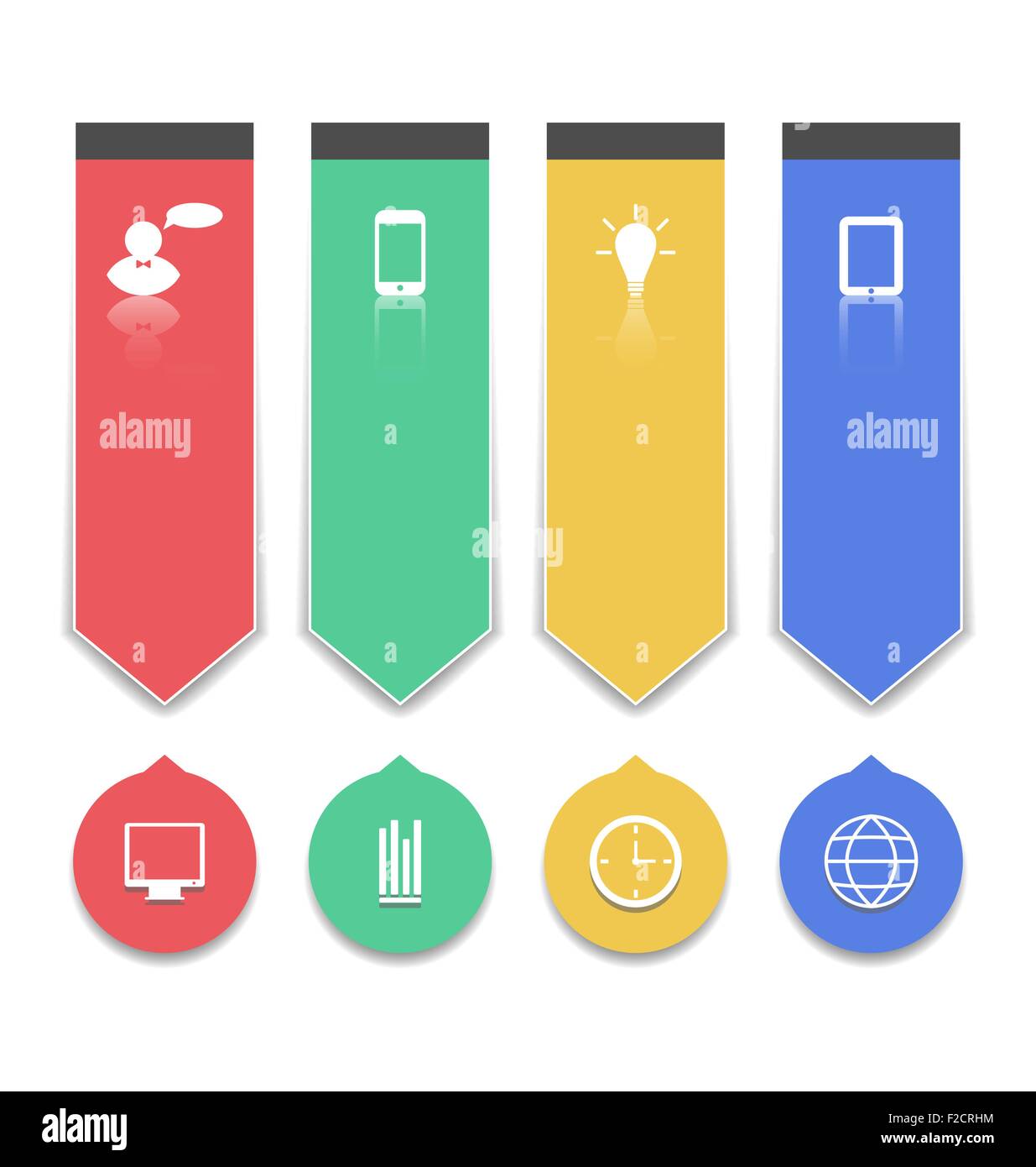 Group paper labels with infographic icons Stock Vector Image & Art - Alamy