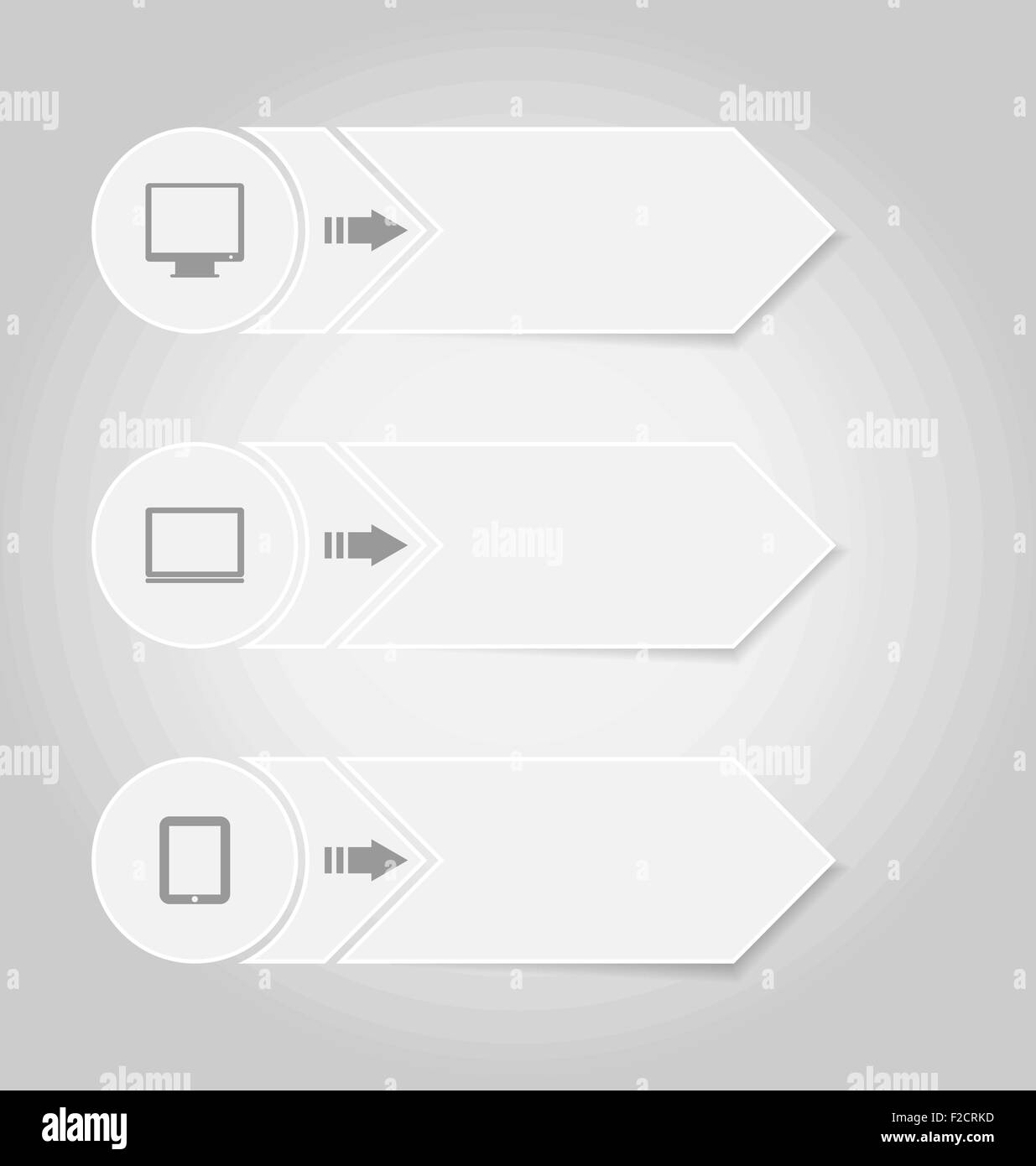 Infographic design template paper tags with electronic device Stock ...