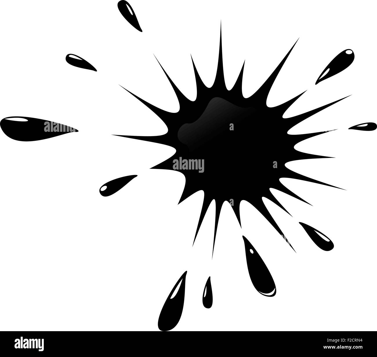 Illustration of black ink splash Stock Vector Image & Art - Alamy