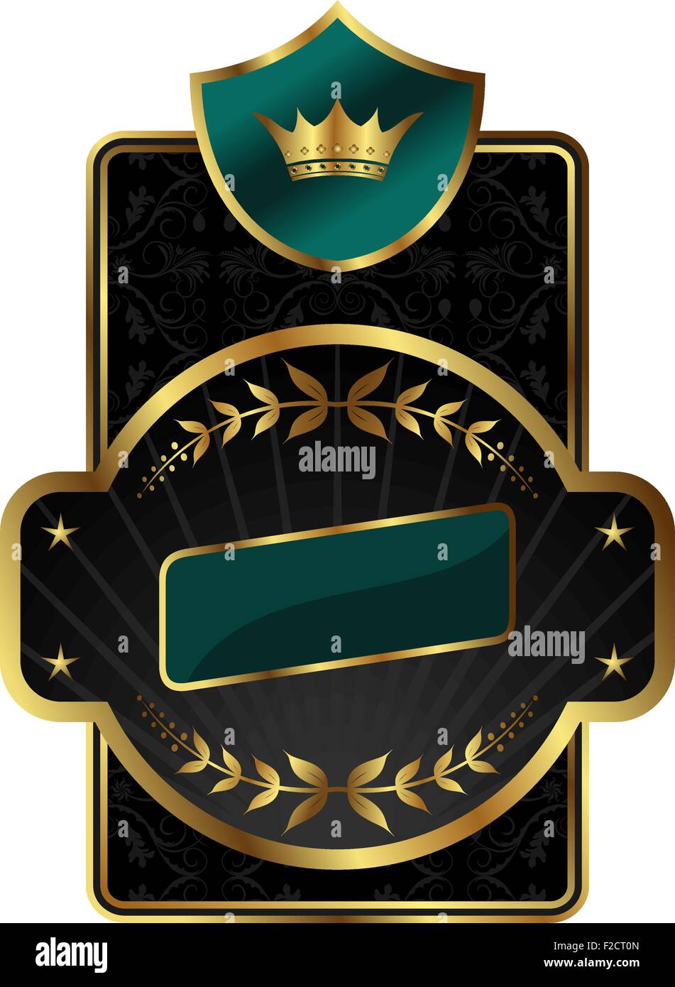 Golden royal label design packing Stock Vector Images - Alamy