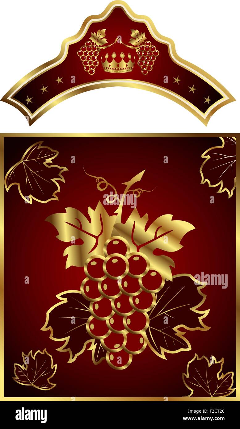 Golden grape Stock Vector Images - Alamy