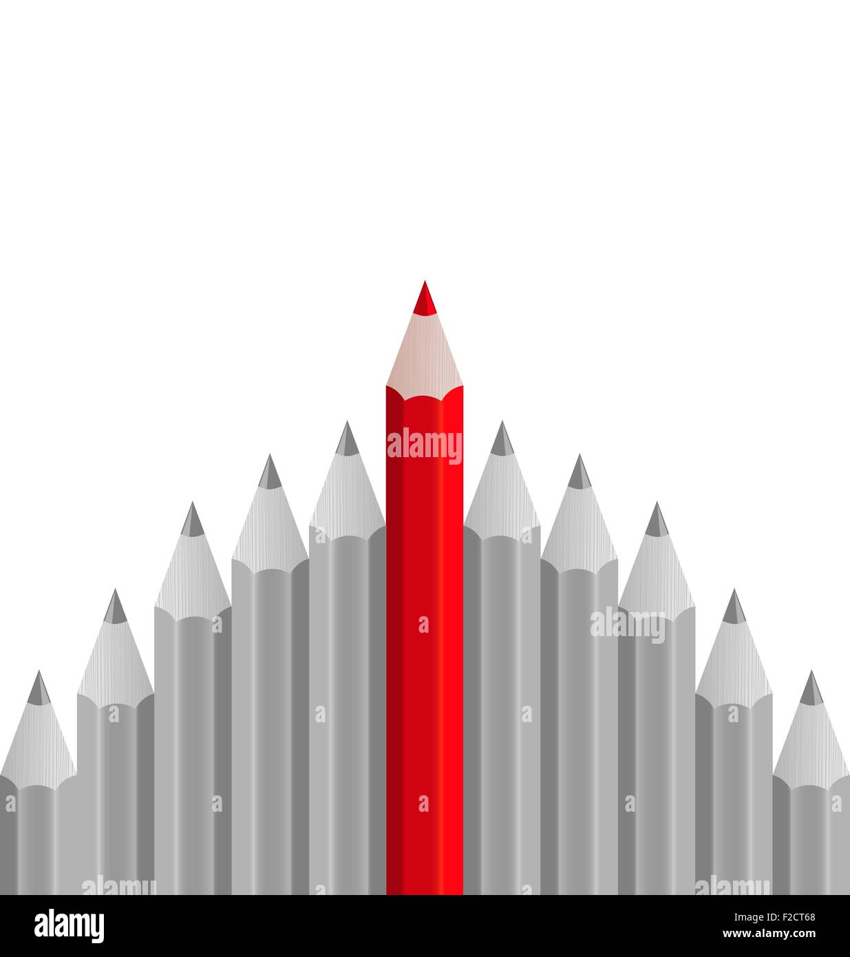 Group of pencils with one highlighted as business concept for le Stock ...