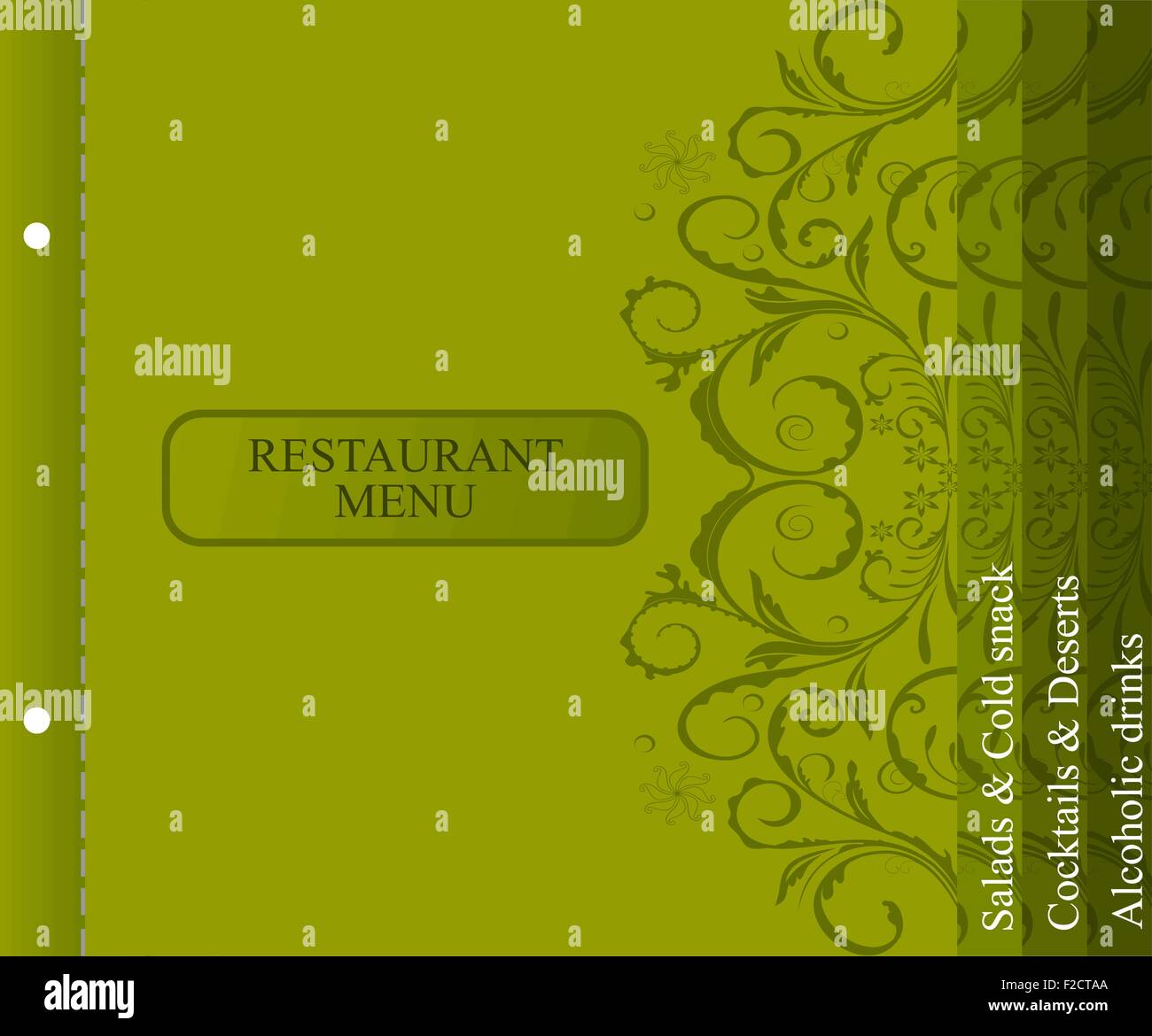 Menu cover art Stock Vector Images - Alamy
