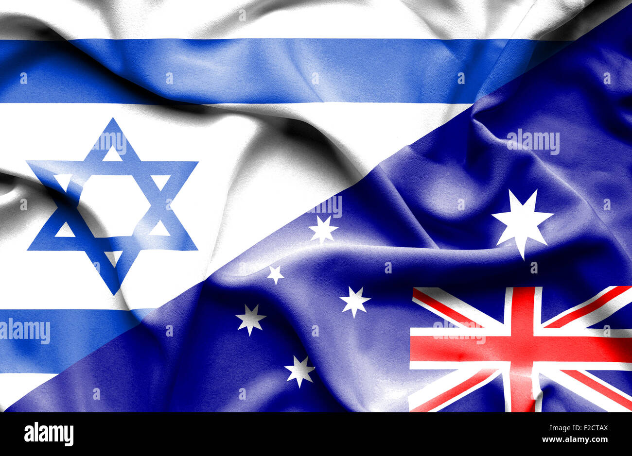 Waving flag of Australia and Israel Stock Photo - Alamy