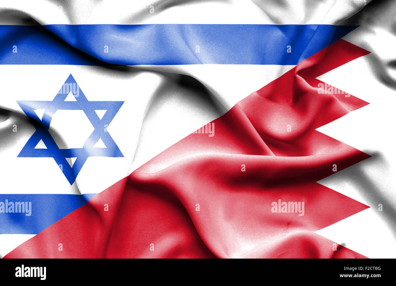 Waving flag of Bahrain and Israel Stock Photo - Alamy