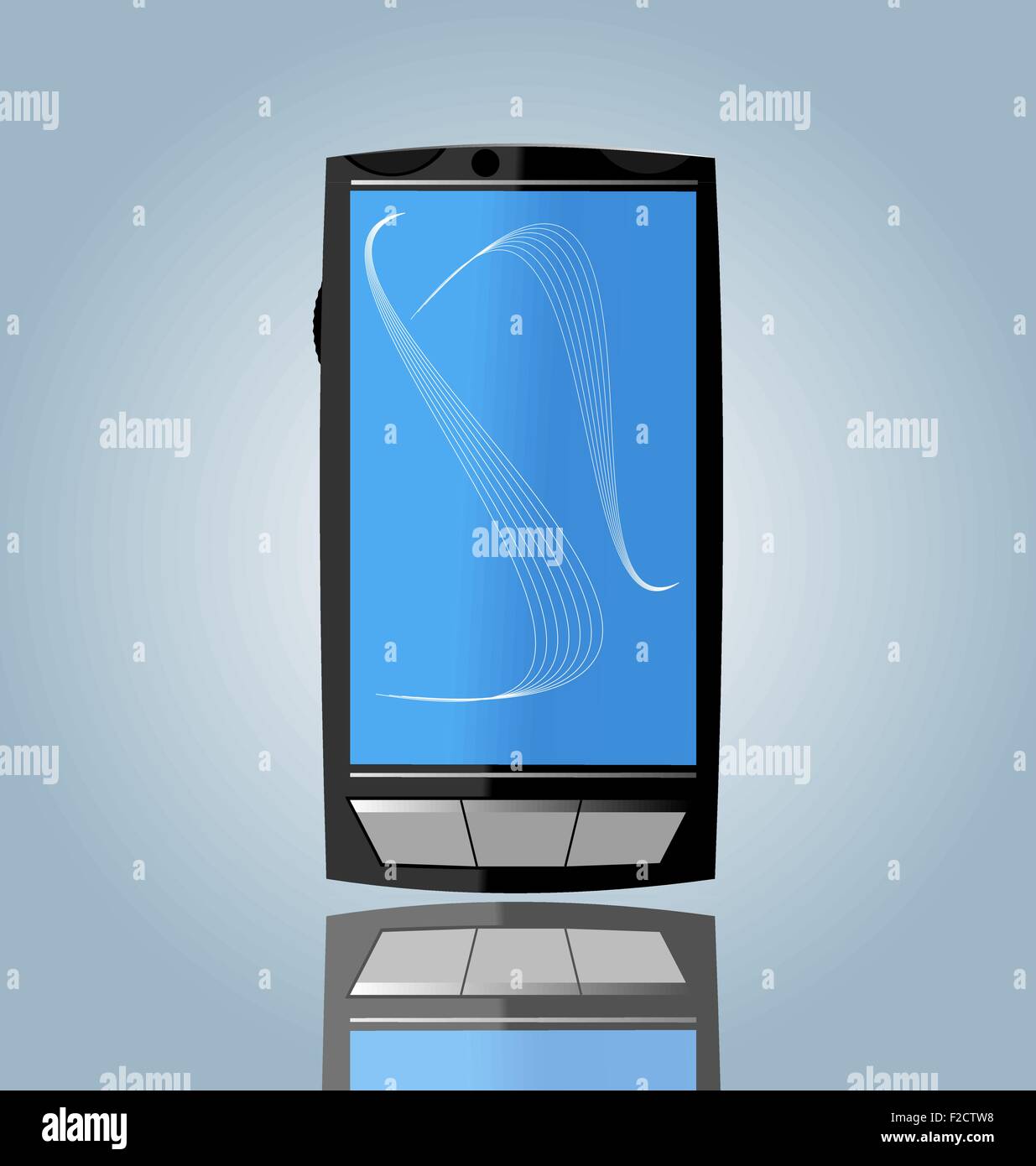 Realistic illustration of smart phone Stock Vector Image & Art - Alamy