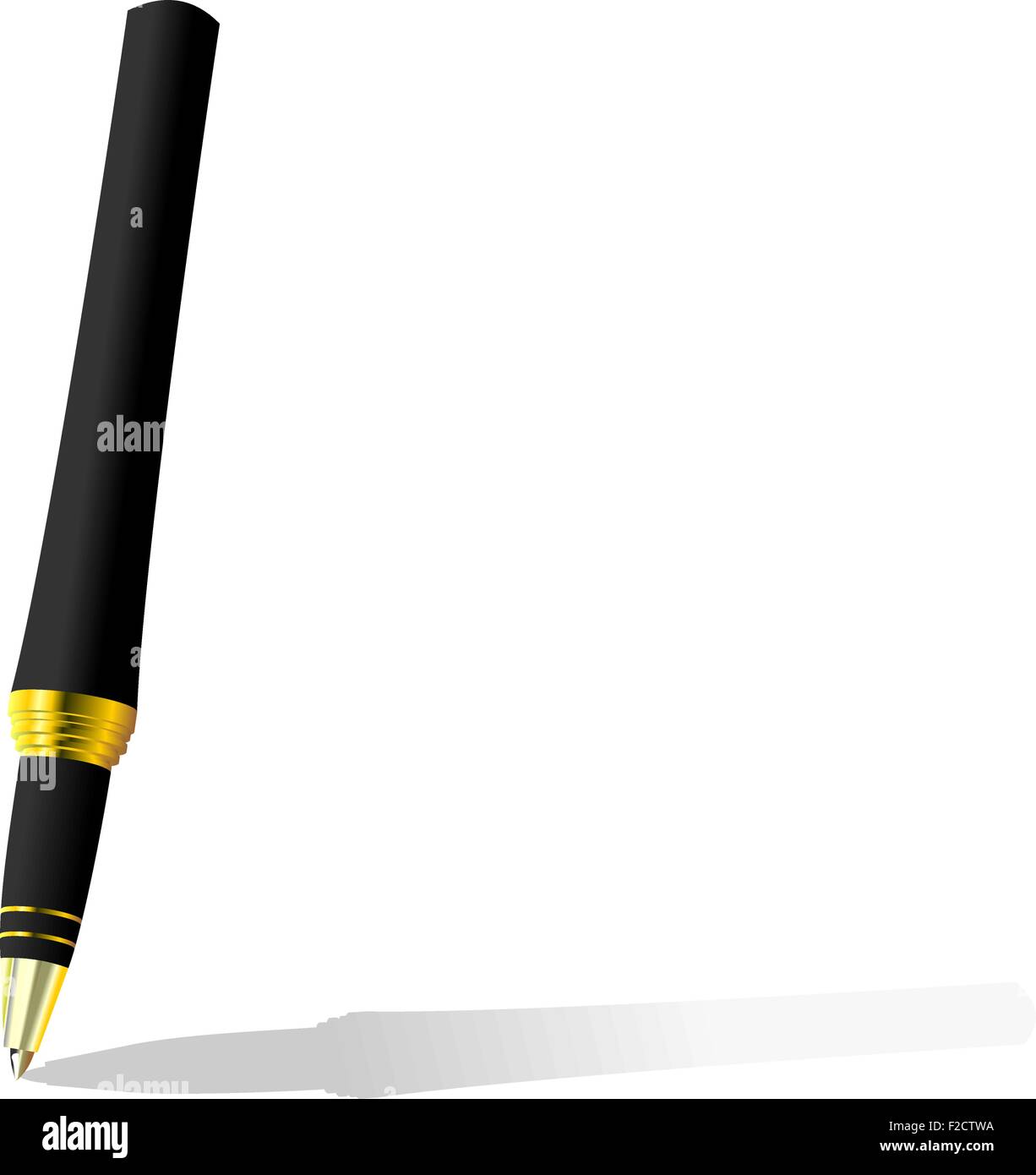 Realistic illustration of a gold pen Stock Vector Image & Art - Alamy
