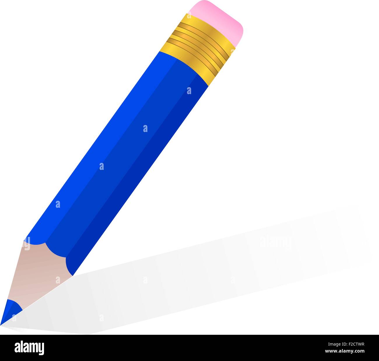 Illustration single blue pencil Stock Vector Image & Art - Alamy