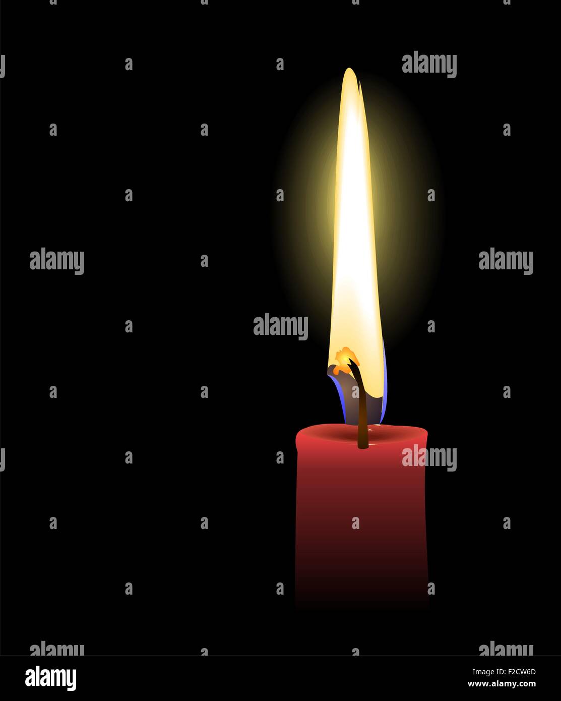Realistic illustration the red candle Stock Vector Image & Art - Alamy