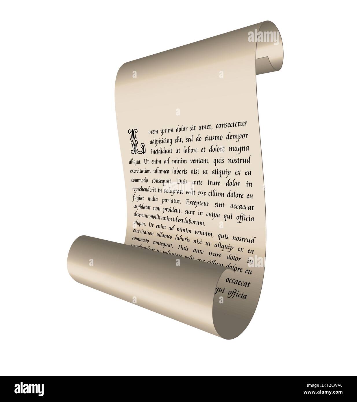 Illustration of an ancient scroll with text Stock Vector Image & Art ...
