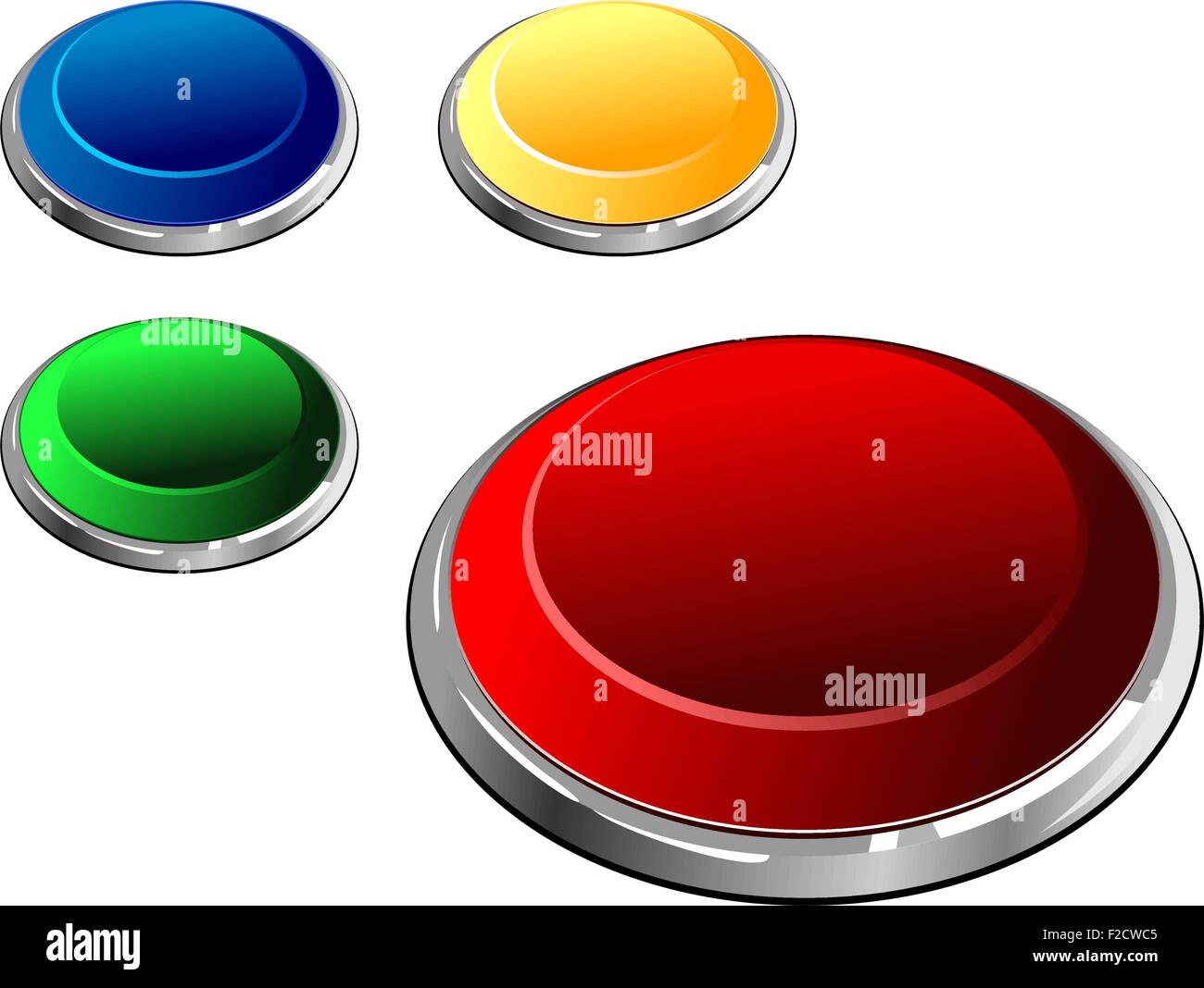 Illustration of set of multi-coloured buttons - vector Stock Vector ...