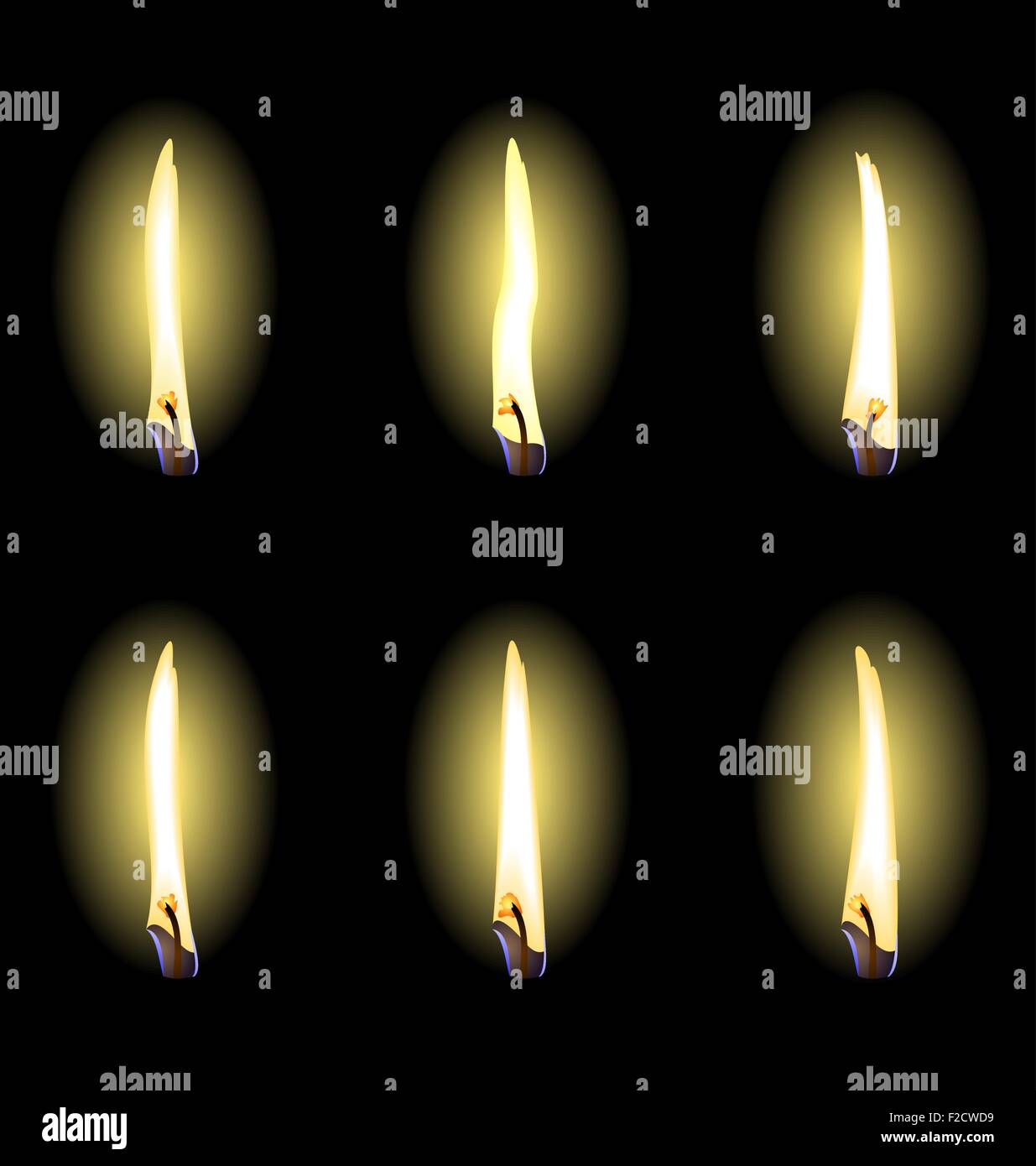 Set of realistic flames Stock Vector Image & Art - Alamy