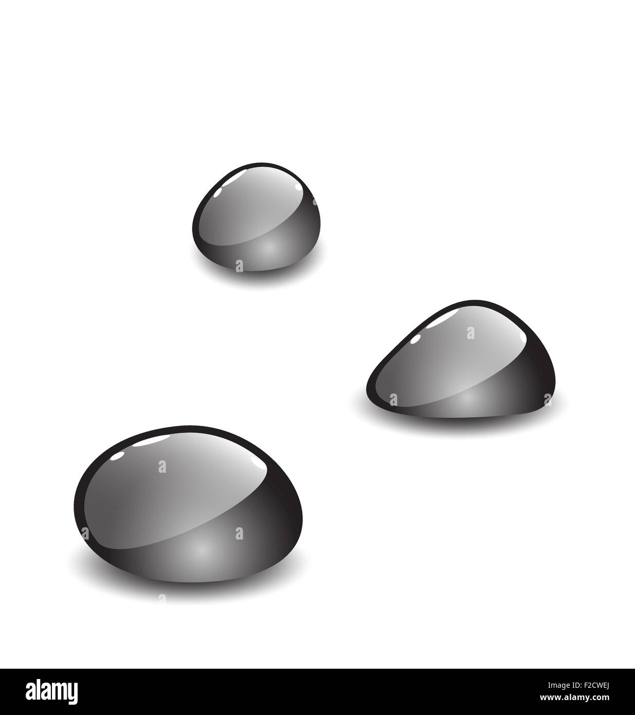 Pebbles isolated white Stock Vector Images - Alamy