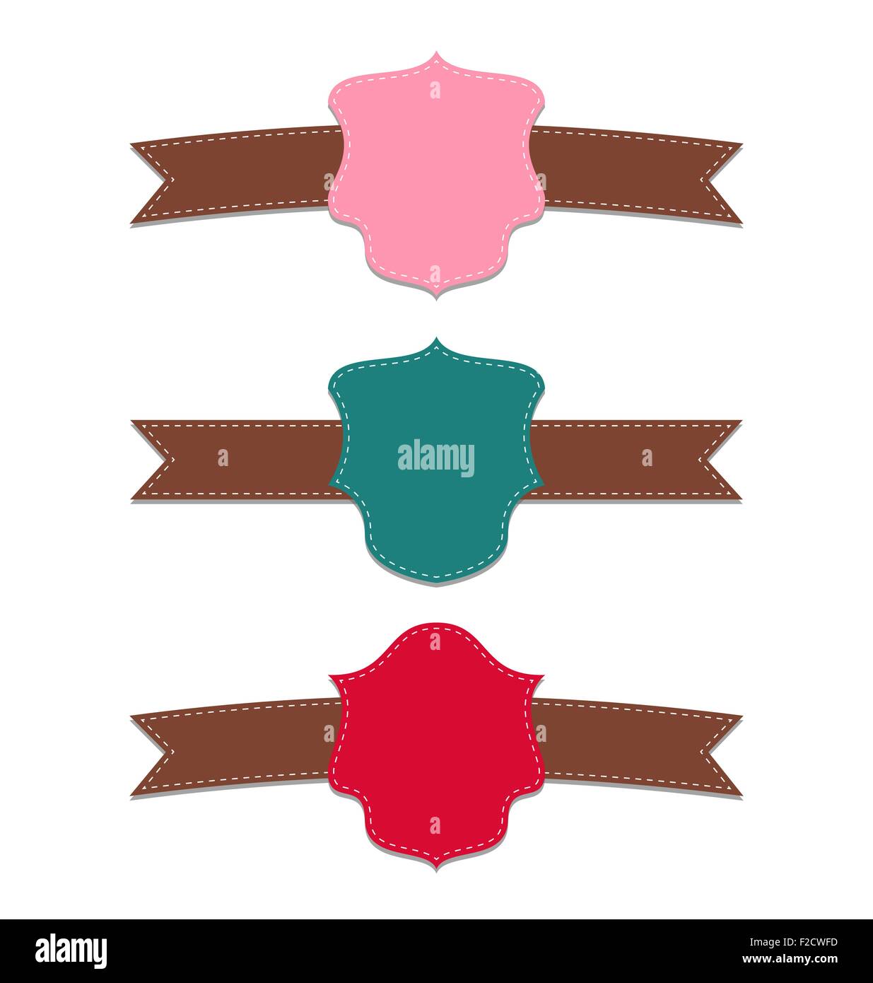 Collection set colorful labels, geometric emblems Stock Vector Image ...