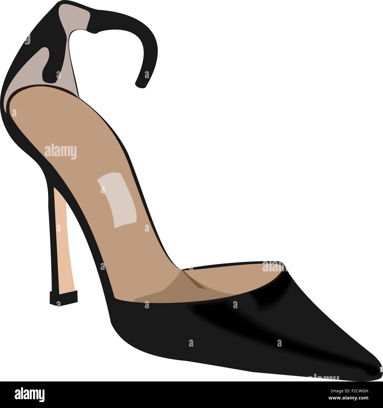 Realistic illustration of woman shoe Stock Vector Image & Art - Alamy