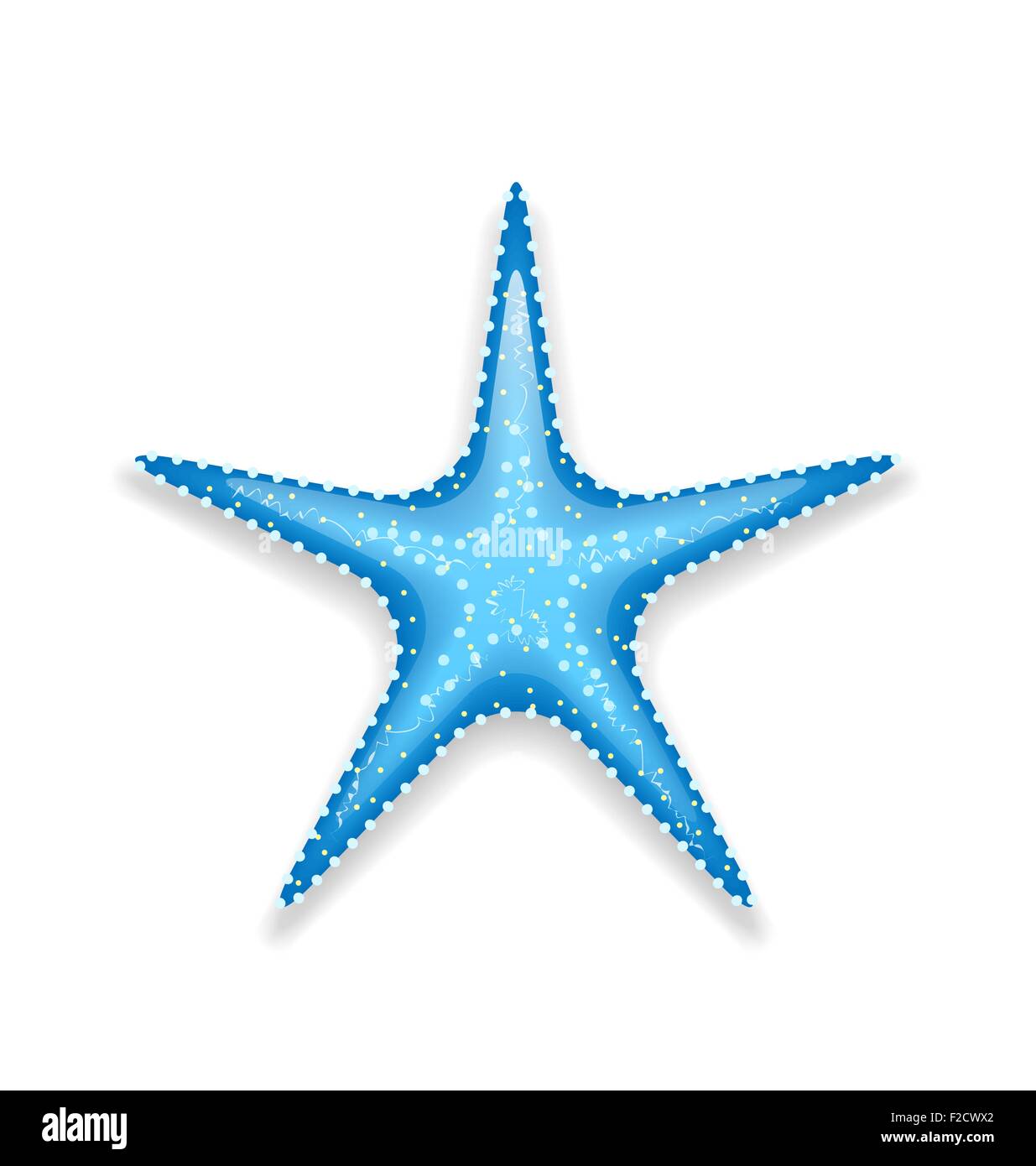 Blue starfish isolated on white background Stock Vector Image & Art - Alamy