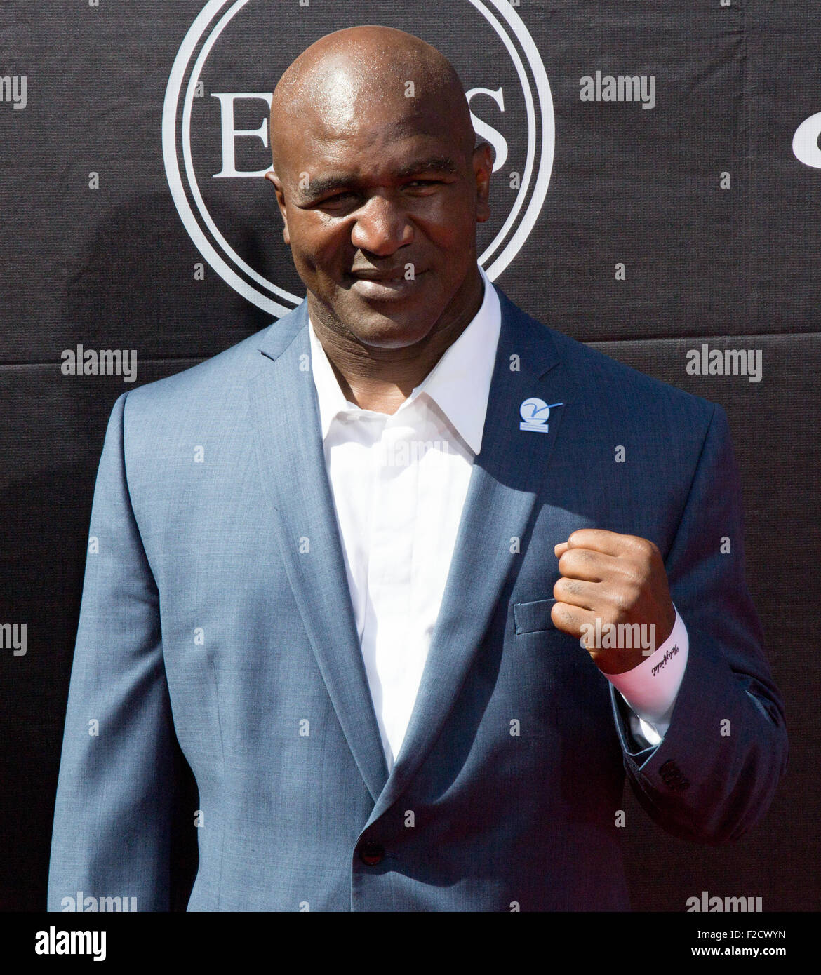 ESPYS 2015 red carpet - Arrivals Featuring: Evander Holyfield Where ...