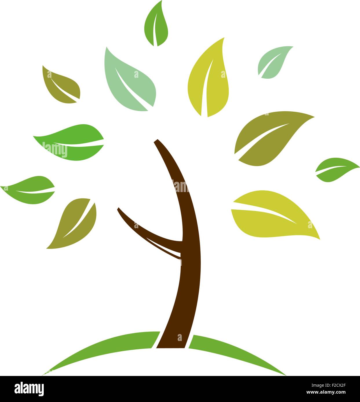 Abstract tree is isolated on white background Stock Vector Image & Art ...