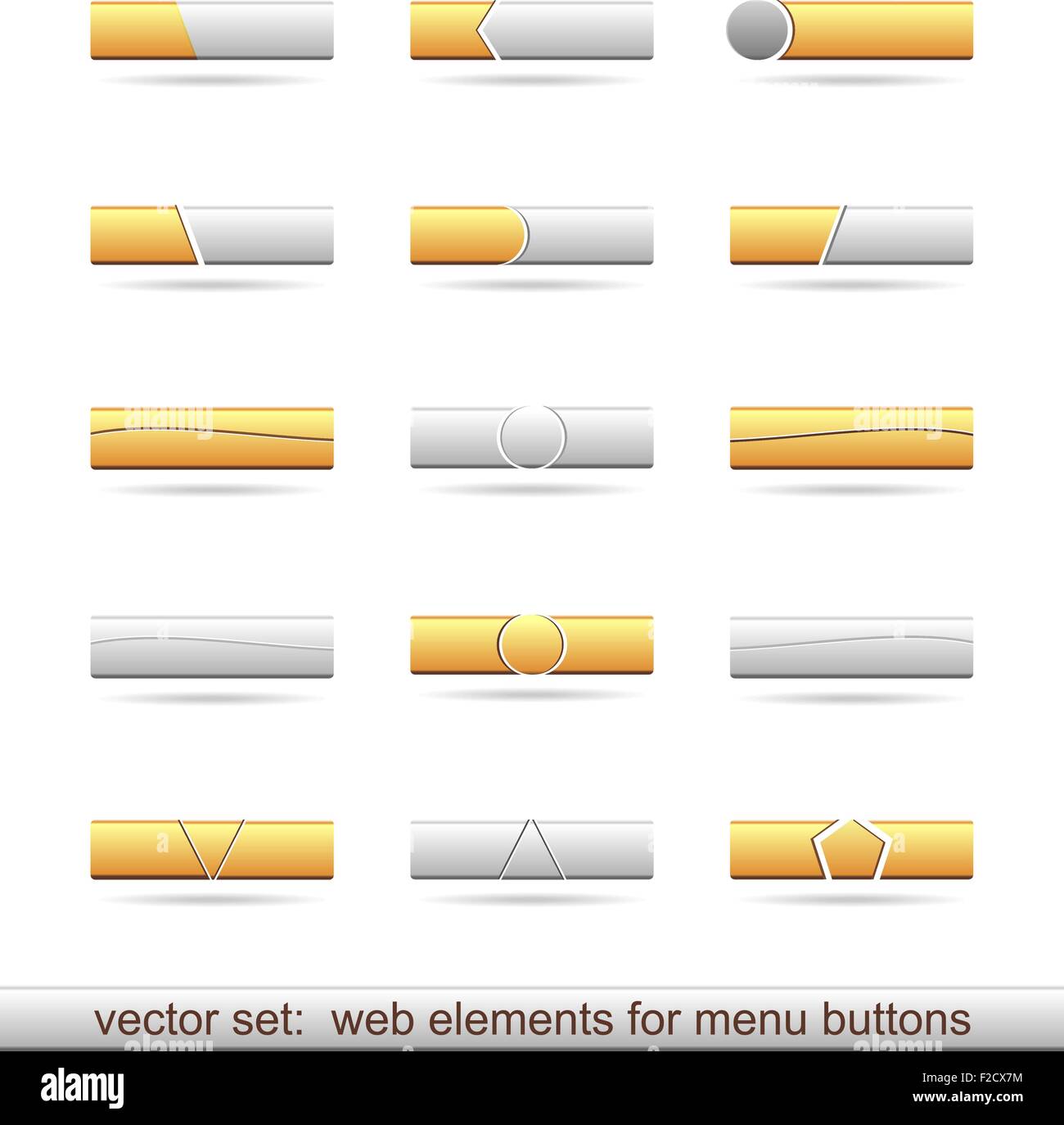 Illustration set of web elements for menu buttons Stock Vector Image ...