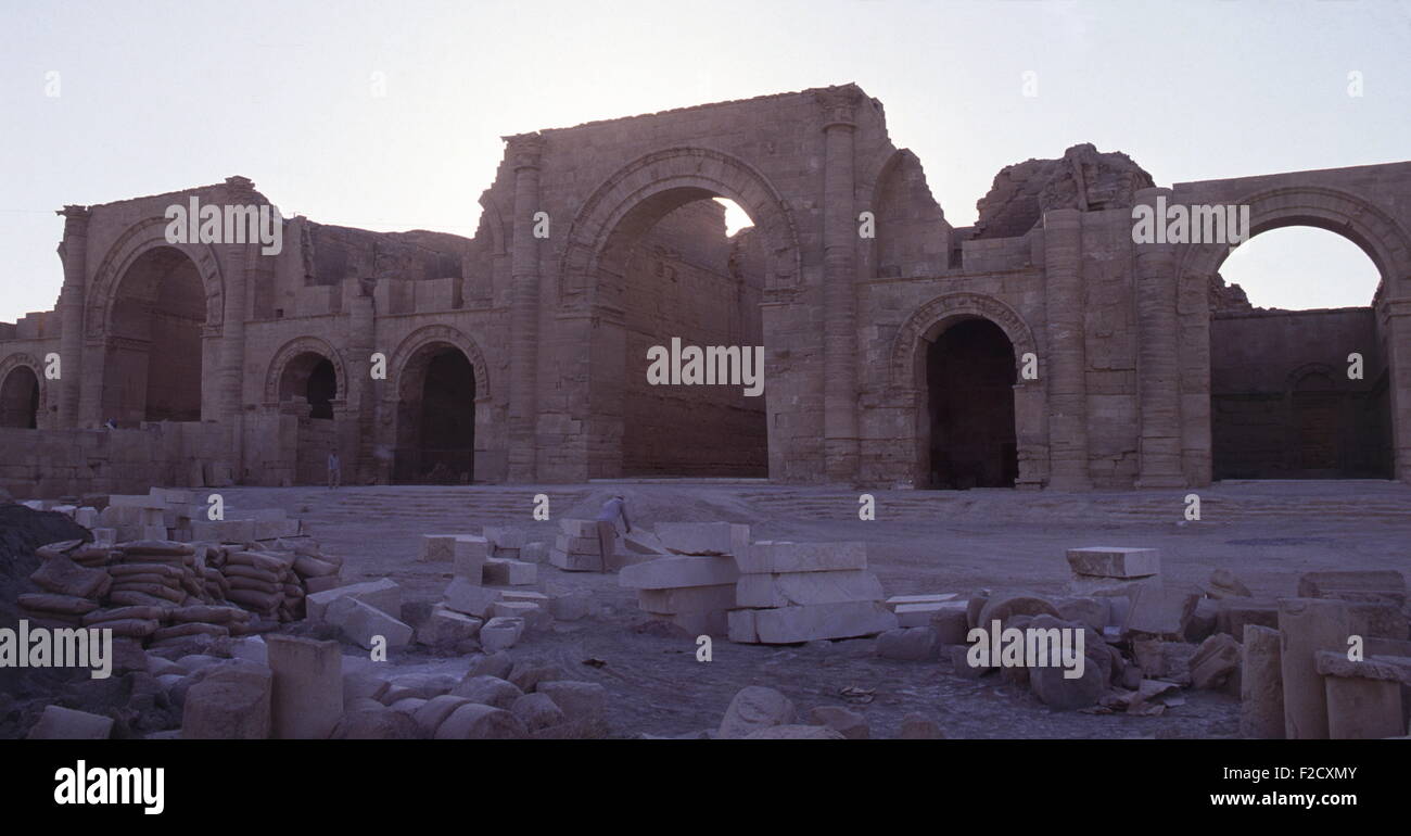 The ancient 3rd century BC pre-Christian temple complex of Hatra in NW ...