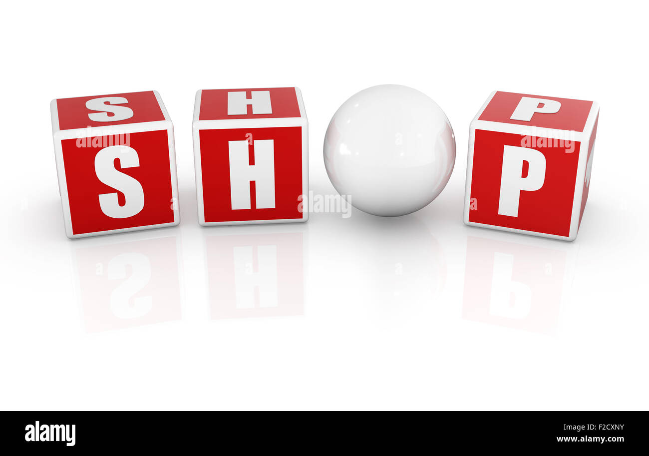 Shop block , This is a computer generated and 3d rendered picture Stock ...