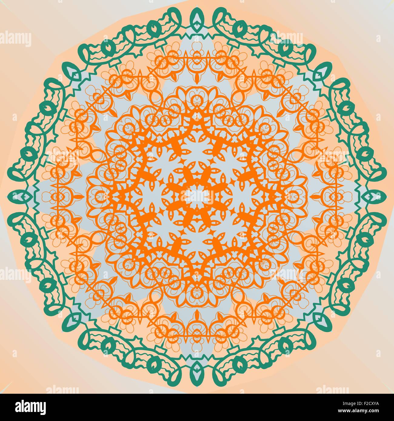 Ornate mandala design yoga karma yantra banner vector Stock Vector ...