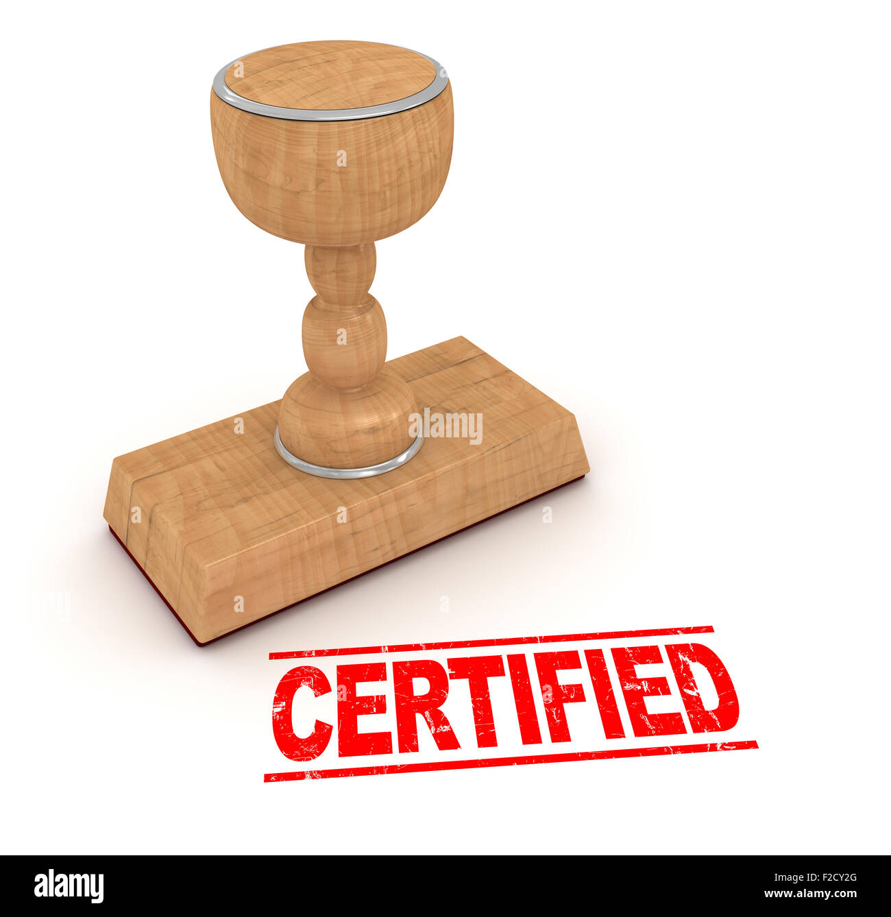 Rubber stamp - certified , This is a computer generated and 3d rendered ...