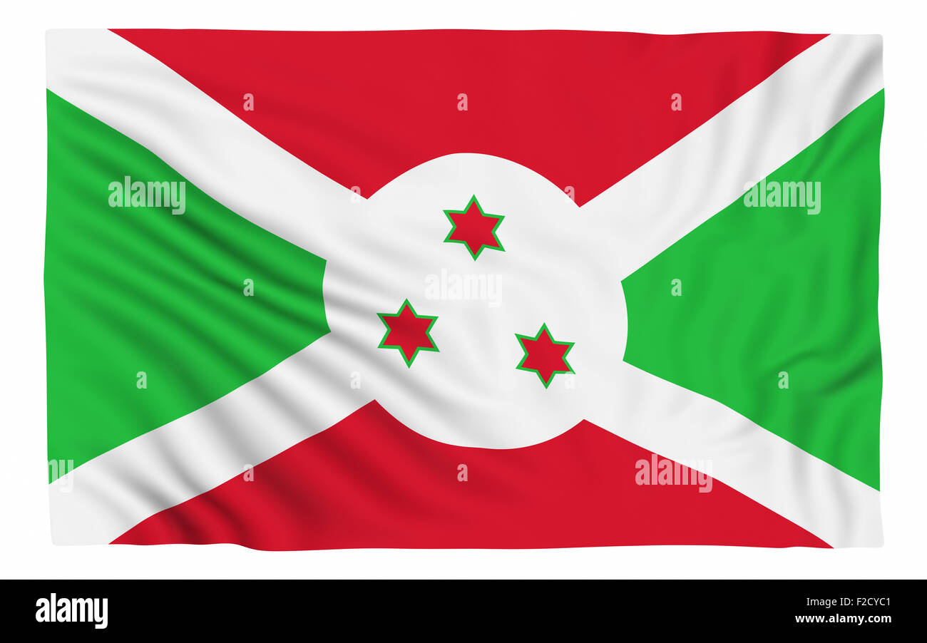 Flag of Burundi , isolated on white Stock Photo - Alamy