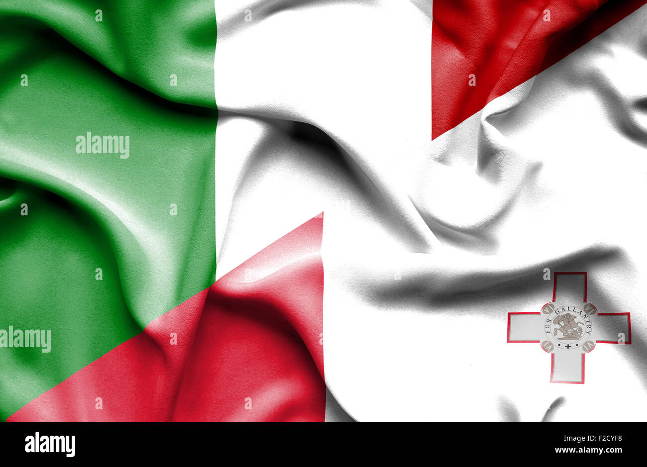 3d flag italy malta hi-res stock photography and images - Alamy