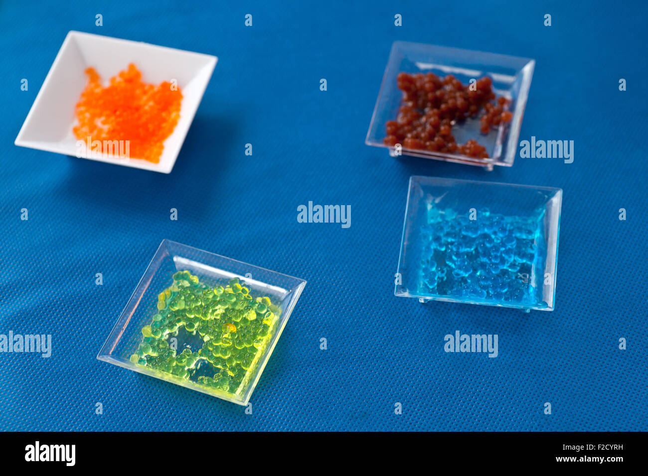 Futuristic food on blue background Stock Photo - Alamy