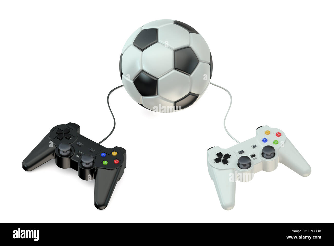 Football Video Game concept isolated on white background Stock Photo ...