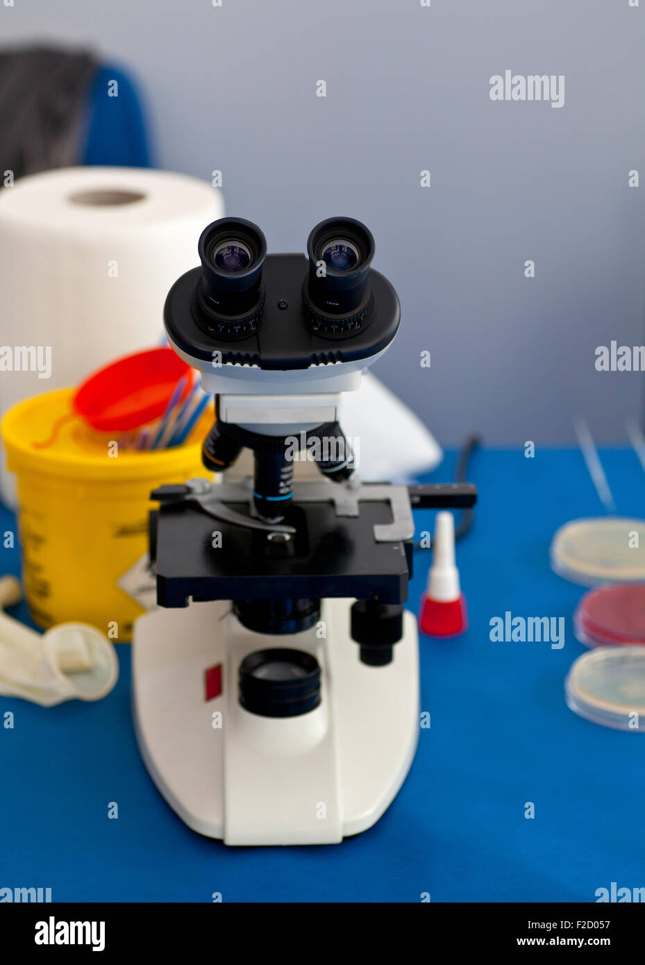 Microscope in the analysis laboratory Stock Photo - Alamy