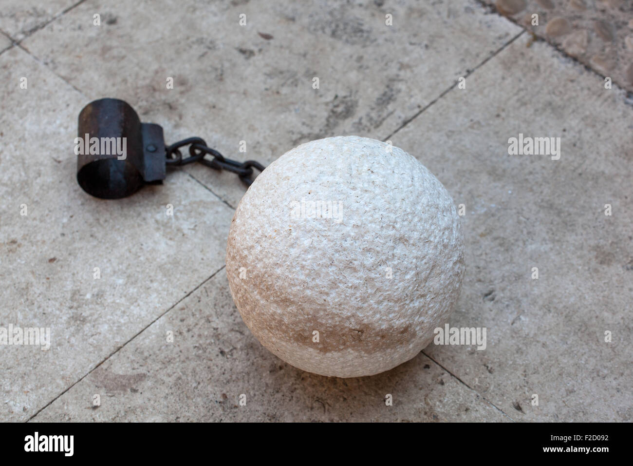 Photo of a prisoner ball and chain Stock Photo - Alamy