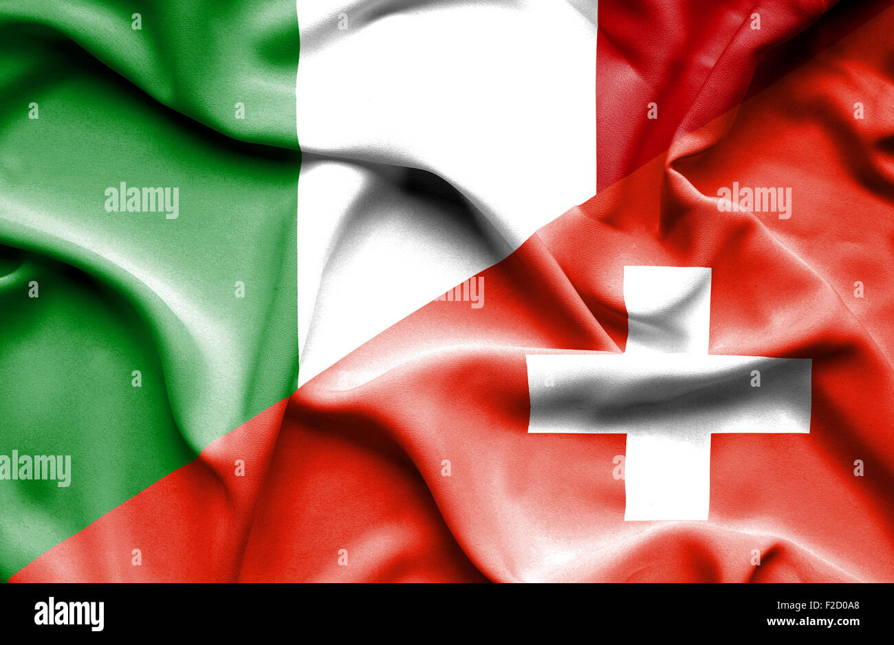 Switzerland italy two flags hi-res stock photography and images - Alamy