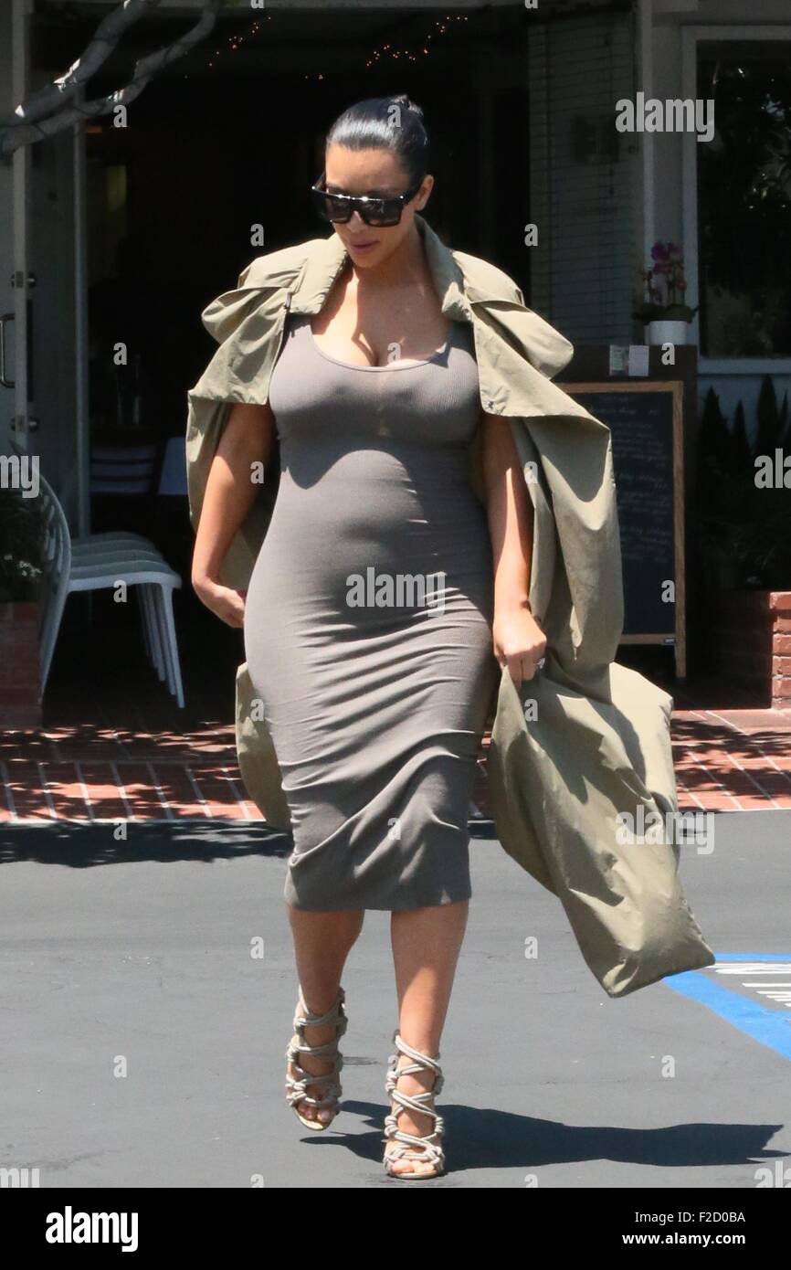 Kim Kardashian leaving Fred Segal in West Hollywood after having lunch ...