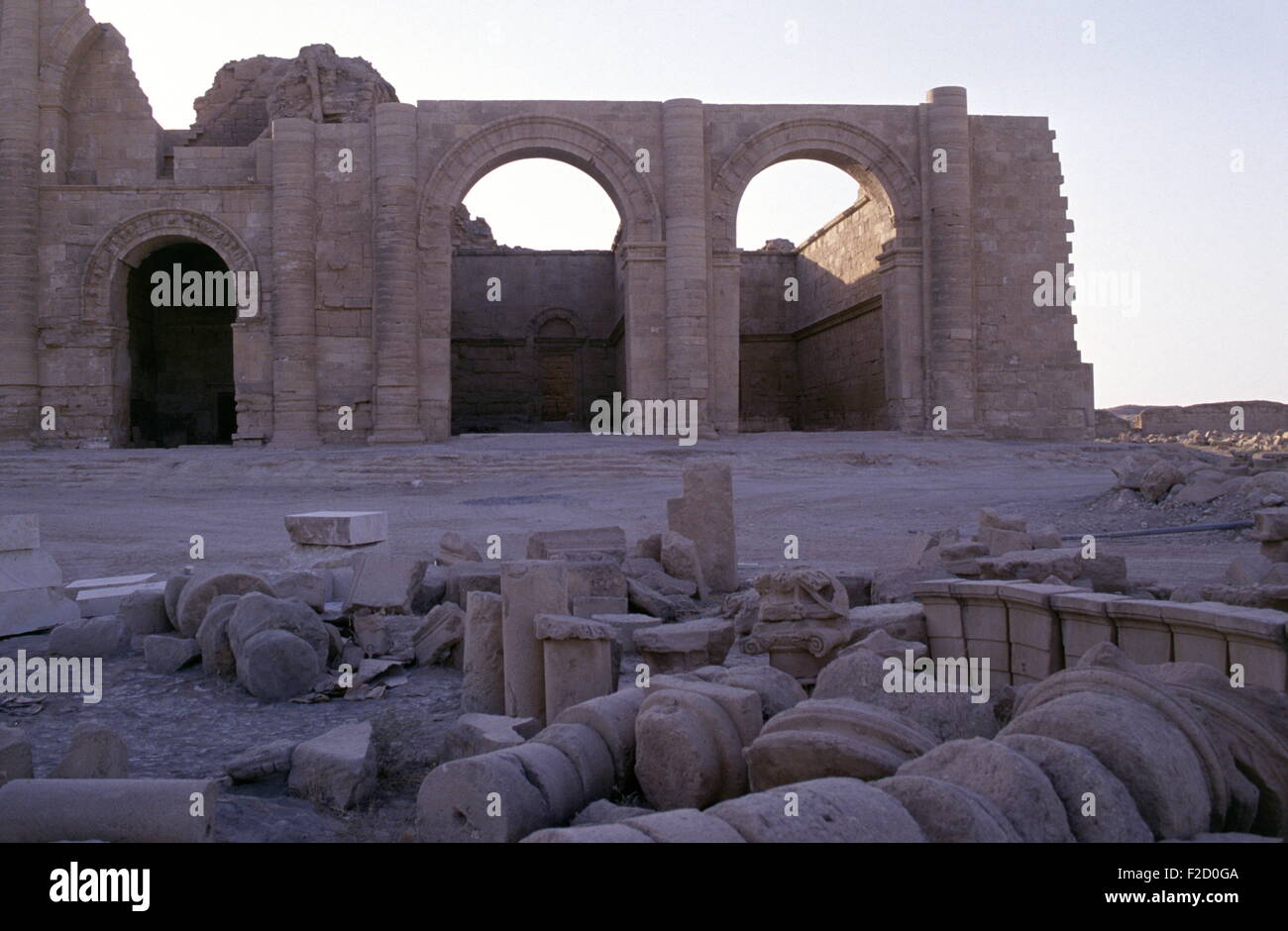 The ancient 3rd century BC pre-Christian temple complex of Hatra in NW ...