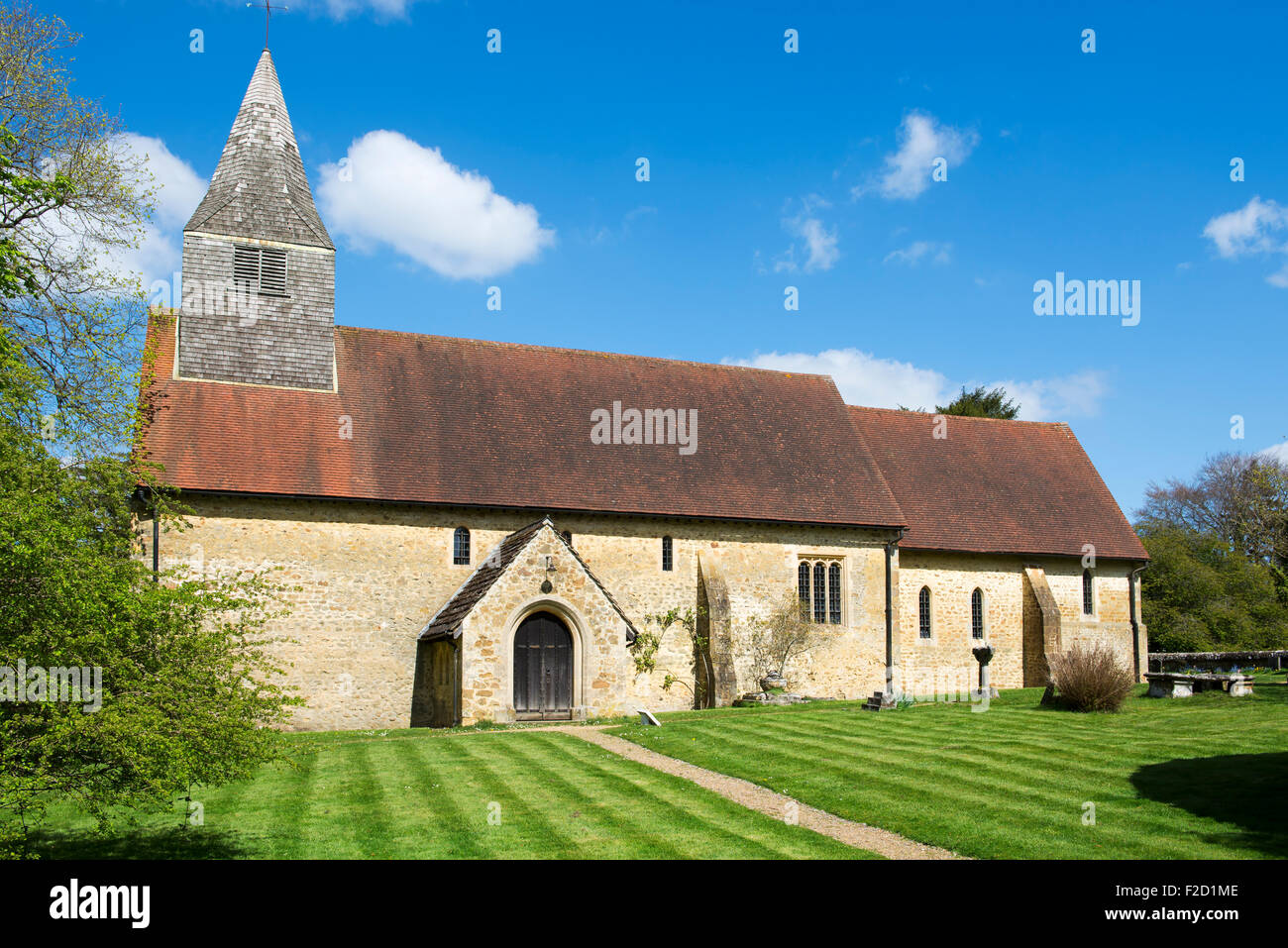 The church of St James in the hamlet of Abinger Common, Surrey, UK ...