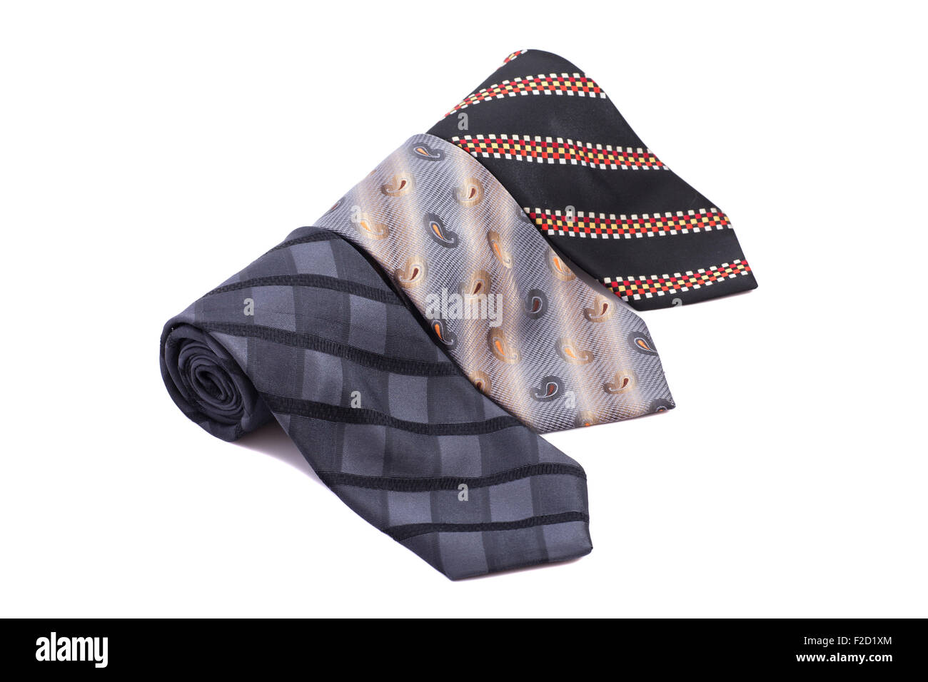 Ties isolated on white background Stock Photo - Alamy