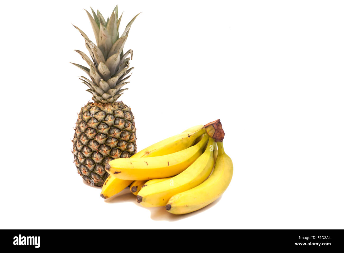 Bunch Of Bananas And Pineapple Stock Photo - Alamy