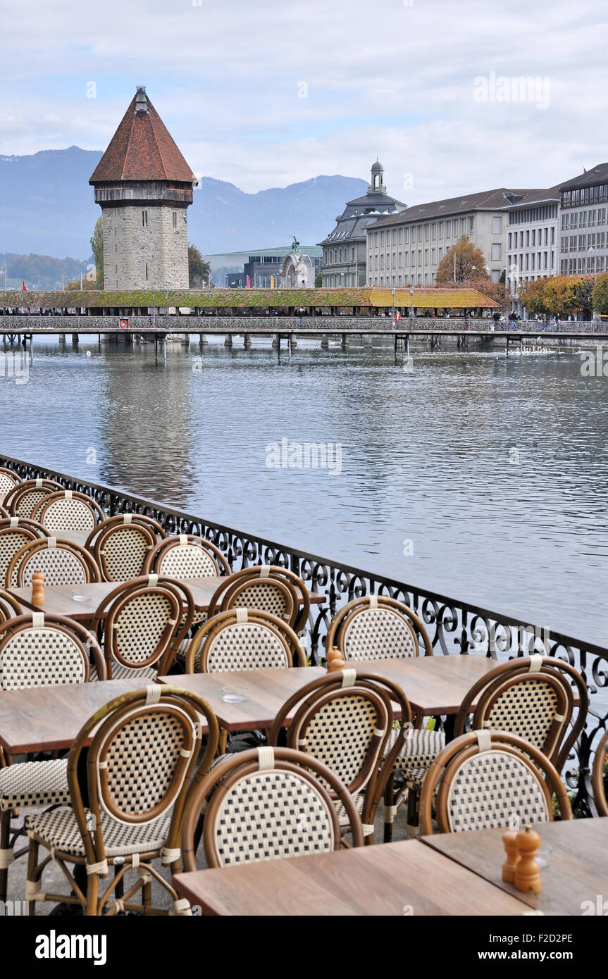 Lucerne chapel bridge fall hi-res stock photography and images - Alamy