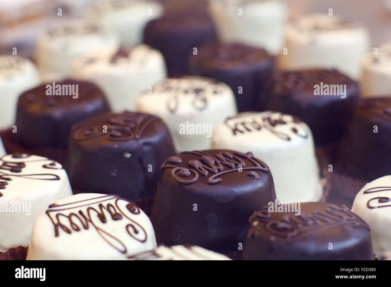 Photo of a lot of Chocolate pastry Stock Photo - Alamy