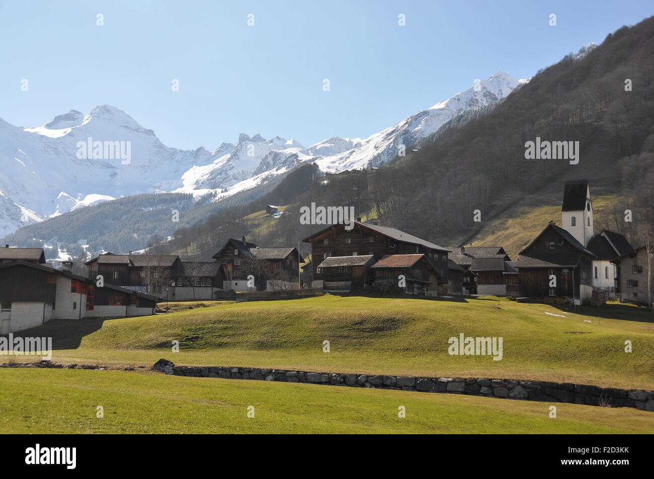 Elm village, Switzerland Stock Photo - Alamy