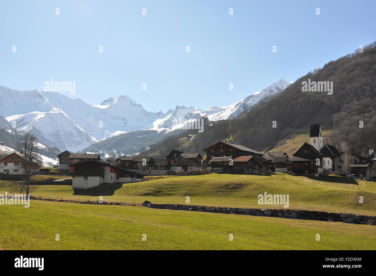 Elm village, Switzerland Stock Photo - Alamy