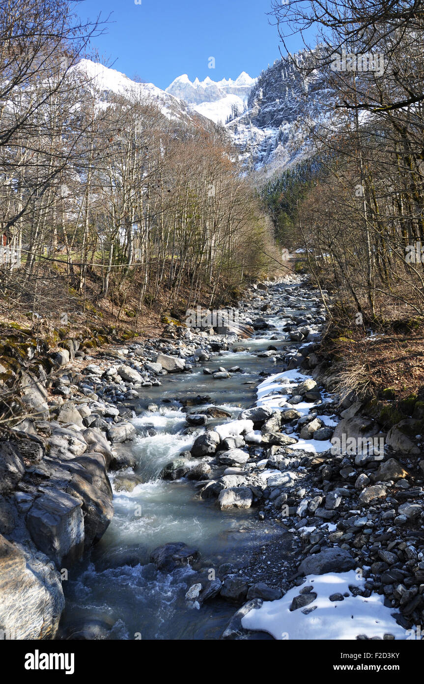 Mountain river in Elm region, Switzerland Stock Photo - Alamy