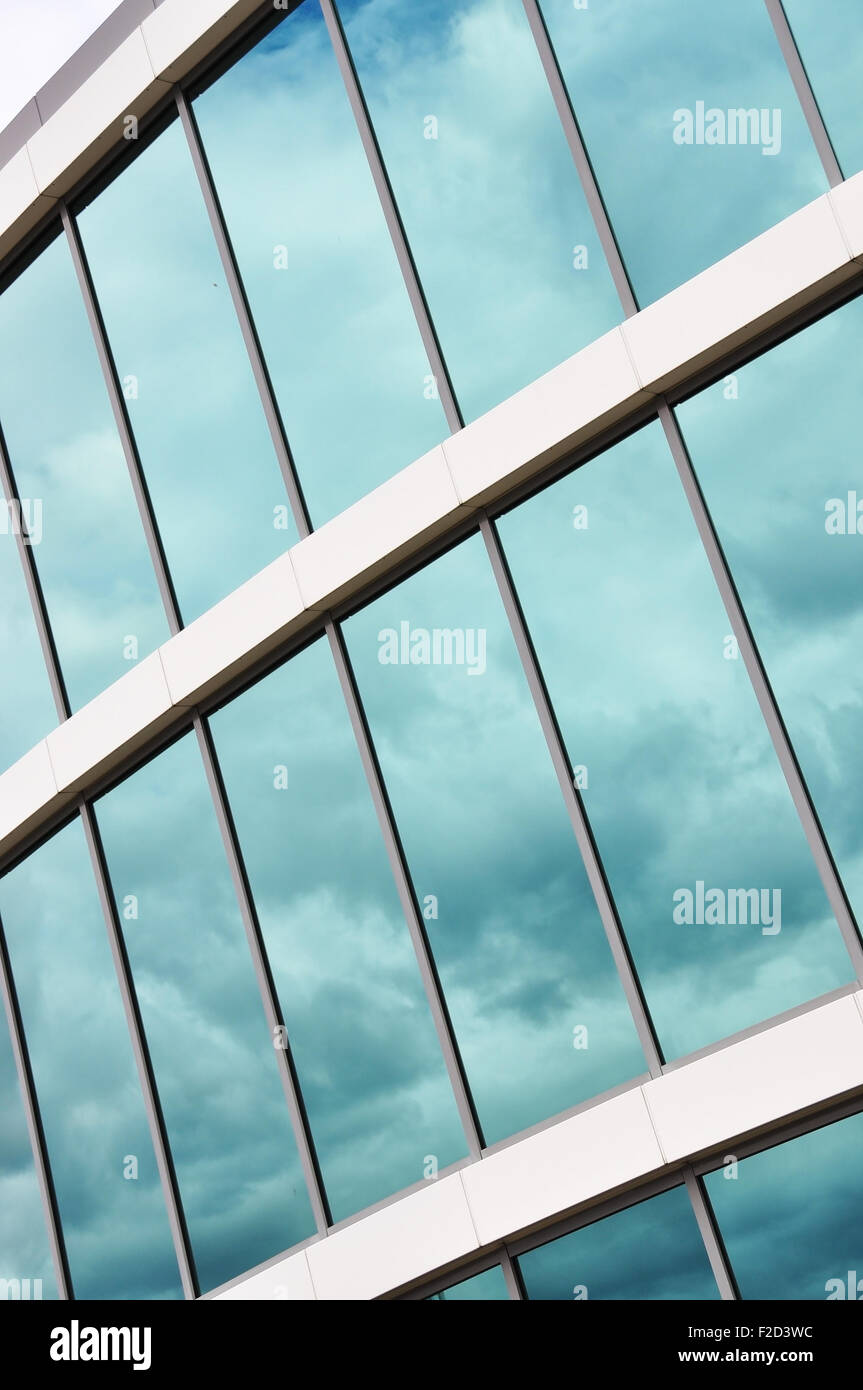 Glass wall of an office building Stock Photo - Alamy