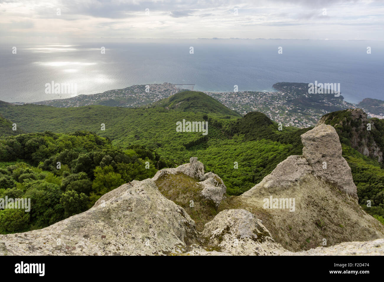 Ischia (Napoli, Italia) -Trekking route of Mount Epomeo Stock Photo - Alamy