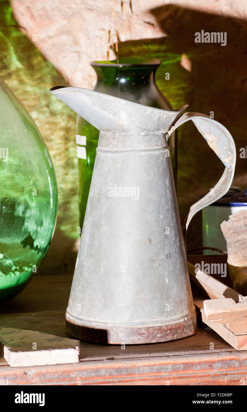 Photo of an iron pitcher Stock Photo - Alamy