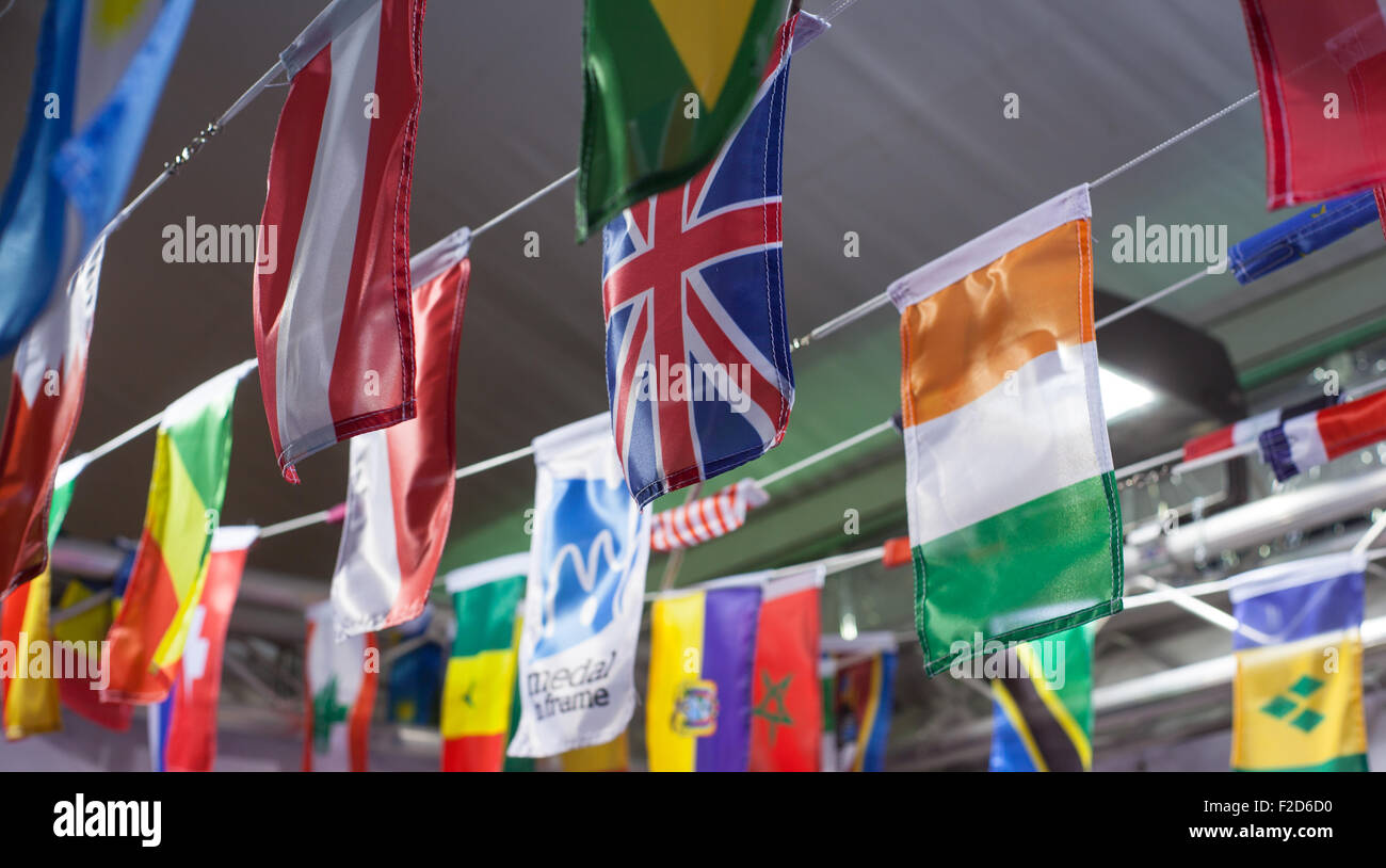 Flags hanging ceiling hi-res stock photography and images - Alamy